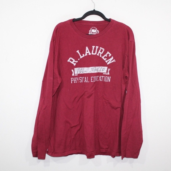 Ralph Lauren | Shirts | Ralph Lauren Long Sleeve Spell Out Shirt Red ...